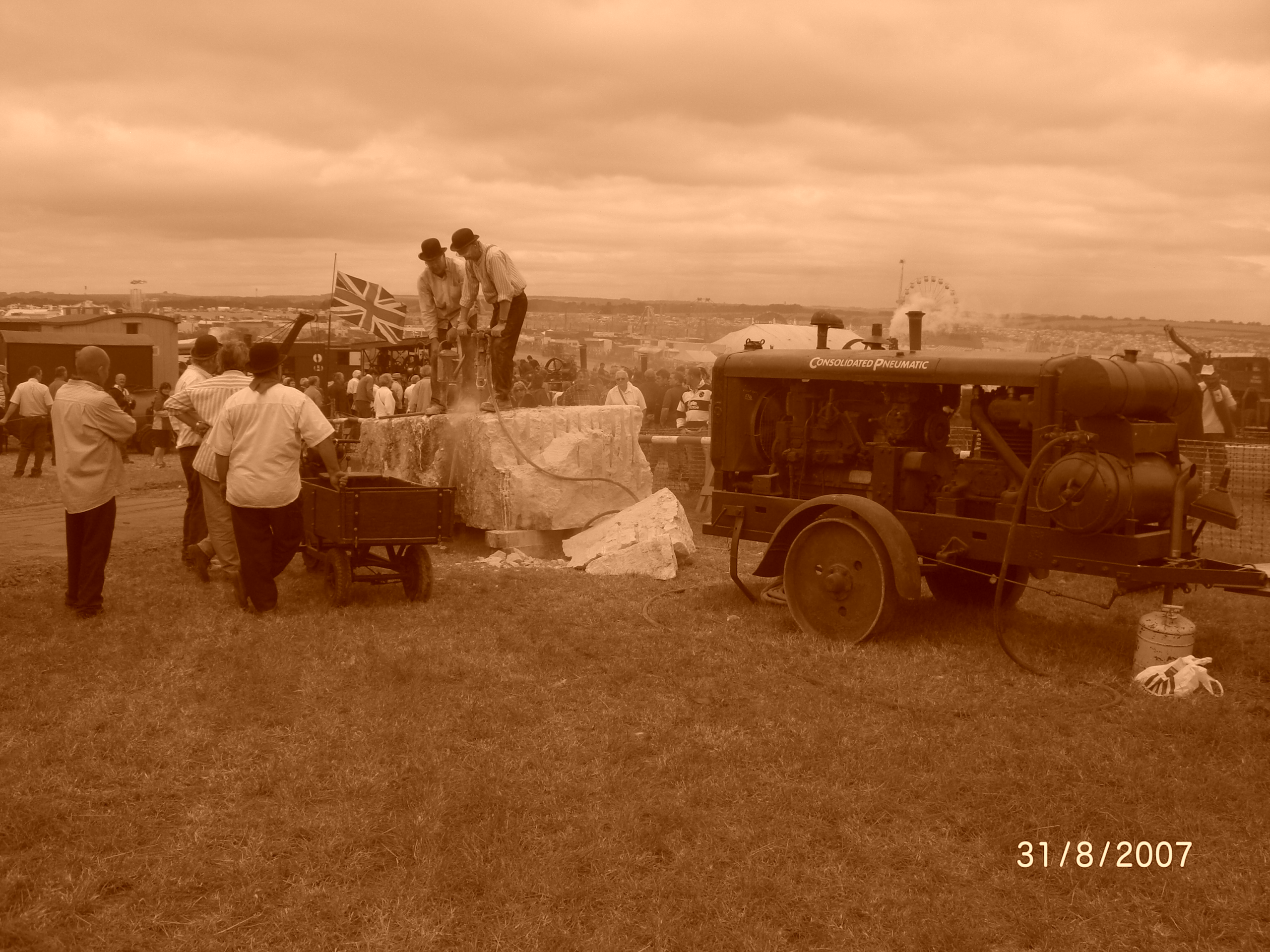 Roadmaking and construction display for Great North Steam Fair ...