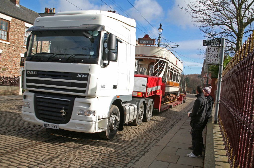 Blackpool 147 arrives… – Beamish Transport Online
