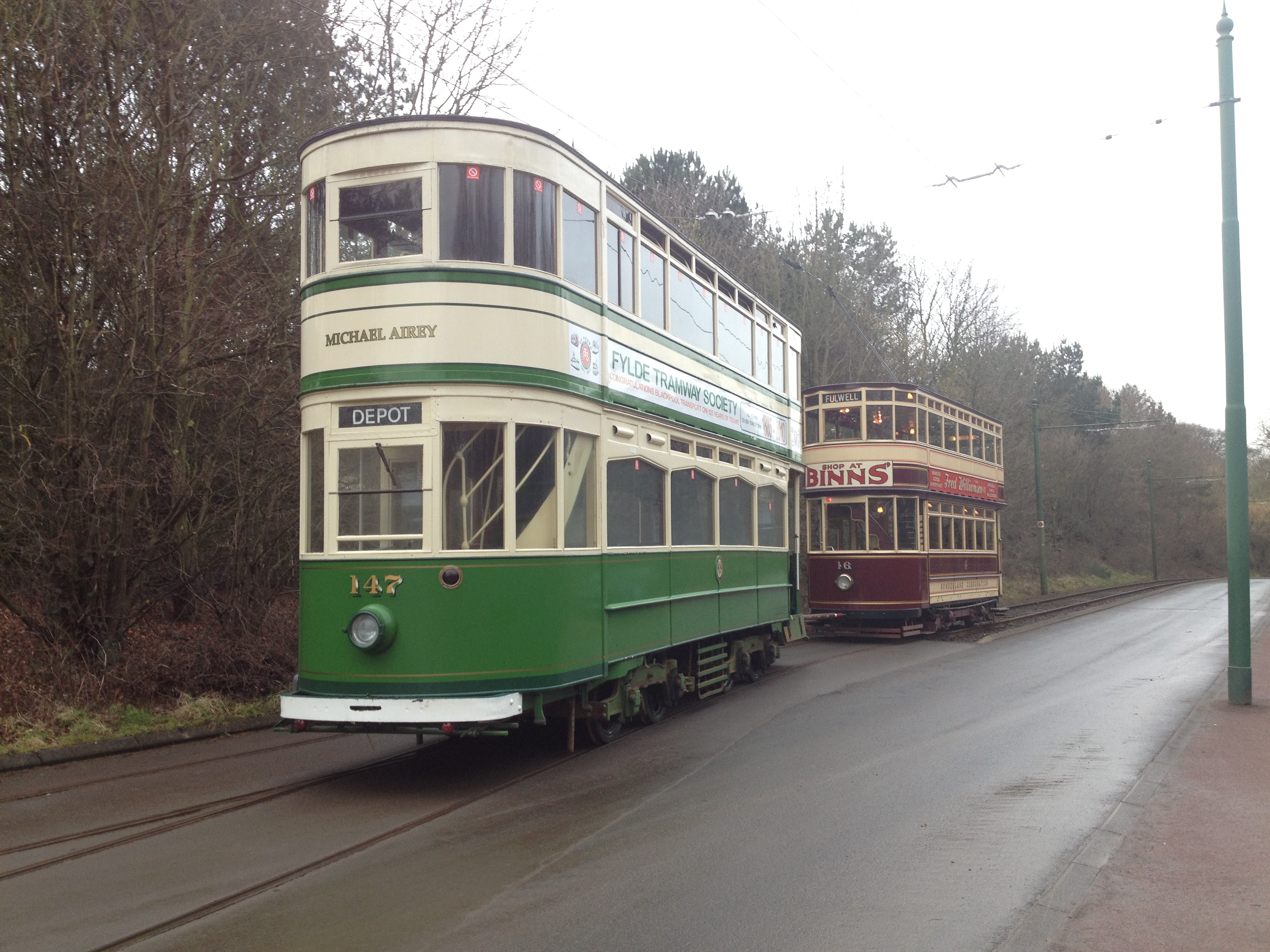 Blackpool 147 arrives… – Beamish Transport Online